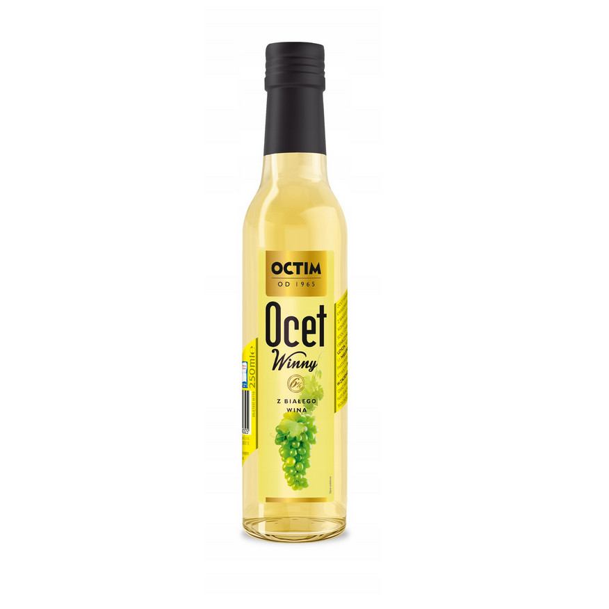 Ocet WINNY z białego wina 6% 250ml OCTIM + GRATIS - Bazar Zdrowia