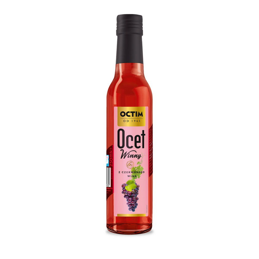 Ocet WINNY z czerwonego wina 6% 250ml OCTIM + GRATIS - Bazar Zdrowia